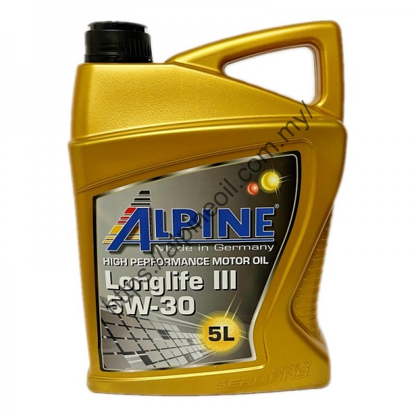 ALPINE LONGLIFE III 5W-30 (5 LITER x 4 BTL) 0100282 | ALPINE OIL ...